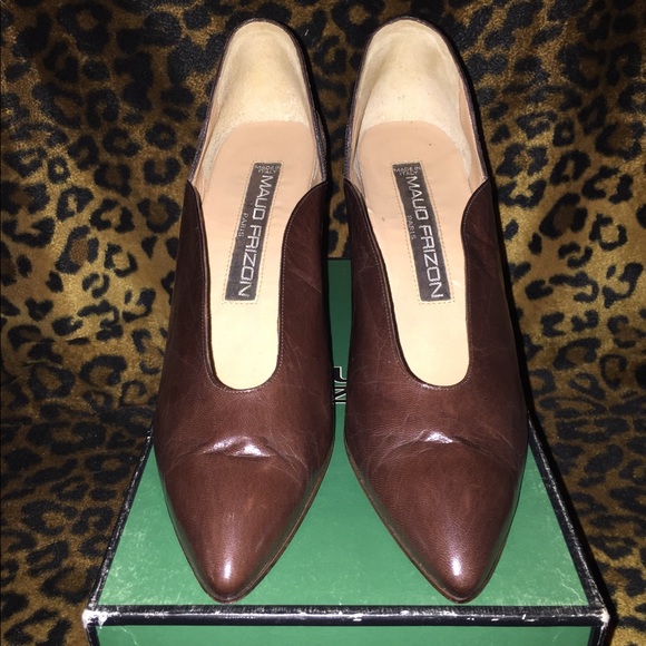 MAUD FRIZON | Shoes | Maud Frizon From Paris Brown Leather Pumps | Poshmark